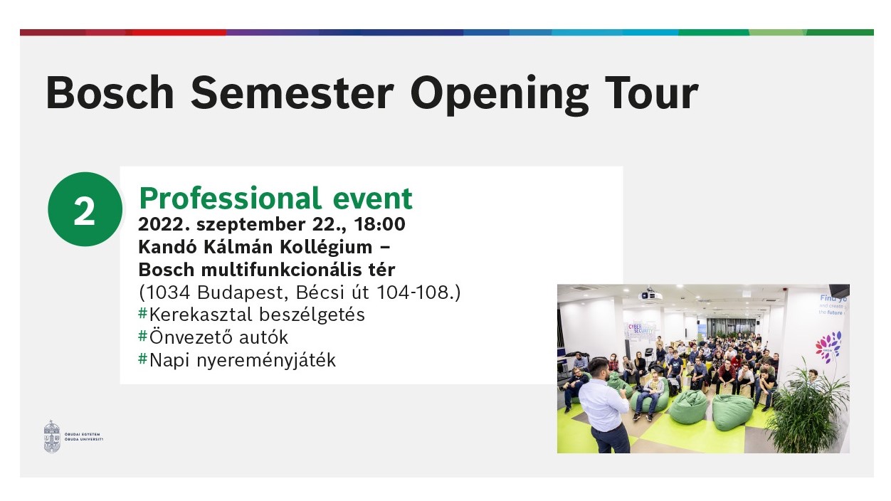Bosch Semester Opening Tour vol. 2 - Óbudai Egyetem - Neumann János ...